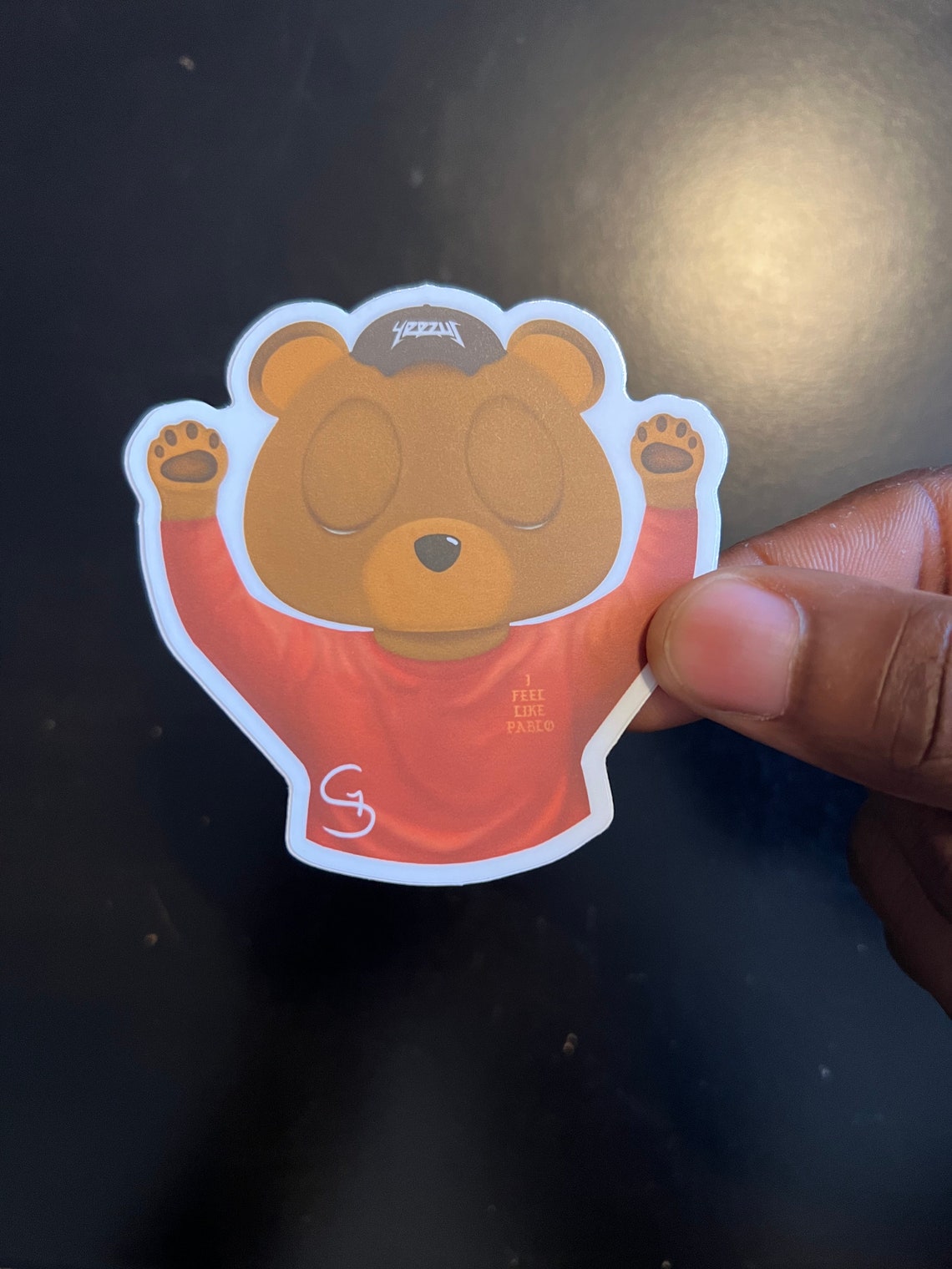 Kanye West the Life of Pablo Bear CUSTOM Vinyl Water Resistant Sticker ...
