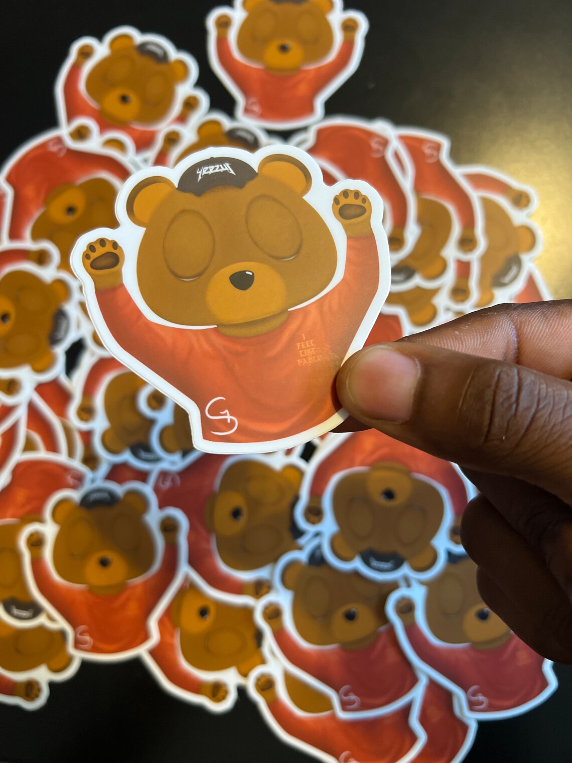 Kanye West the Life of Pablo Bear CUSTOM Vinyl Water Resistant Sticker ...