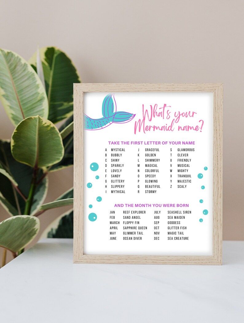 Mermaid Name Game Printable - Etsy