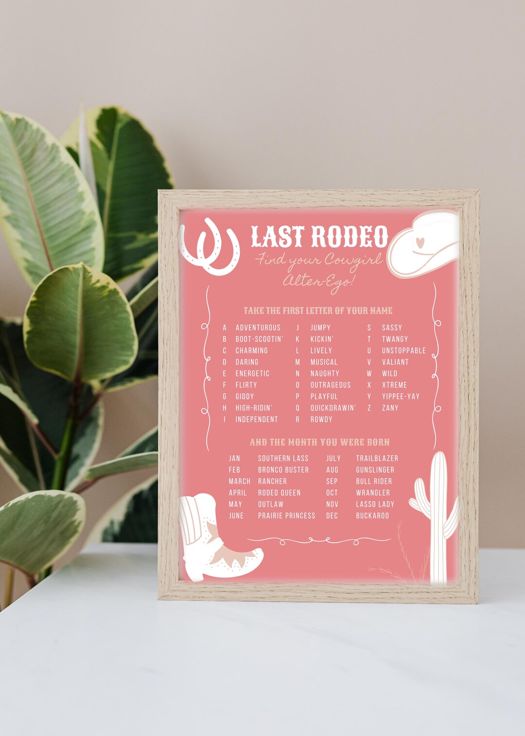 Last Rodeo - Bachelorette Party Name Generator - Etsy