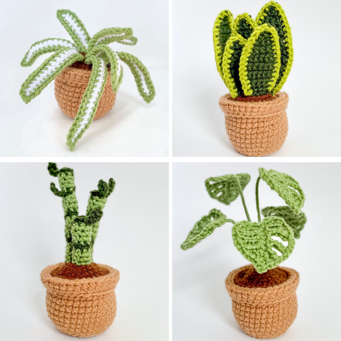 PATTERN: Crochet Mini House Plant Collection, Crochet Plant Pattern ...