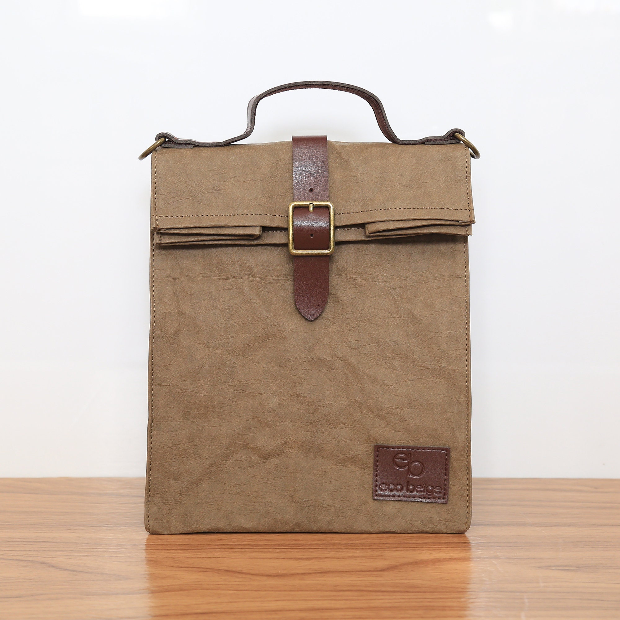 Paper Leather Retro Lunch Bag - Etsy