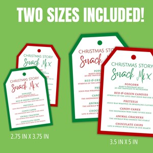 Christmas Story Snack Mix Gift Tags, Stocking Stuffer Treat Card ...