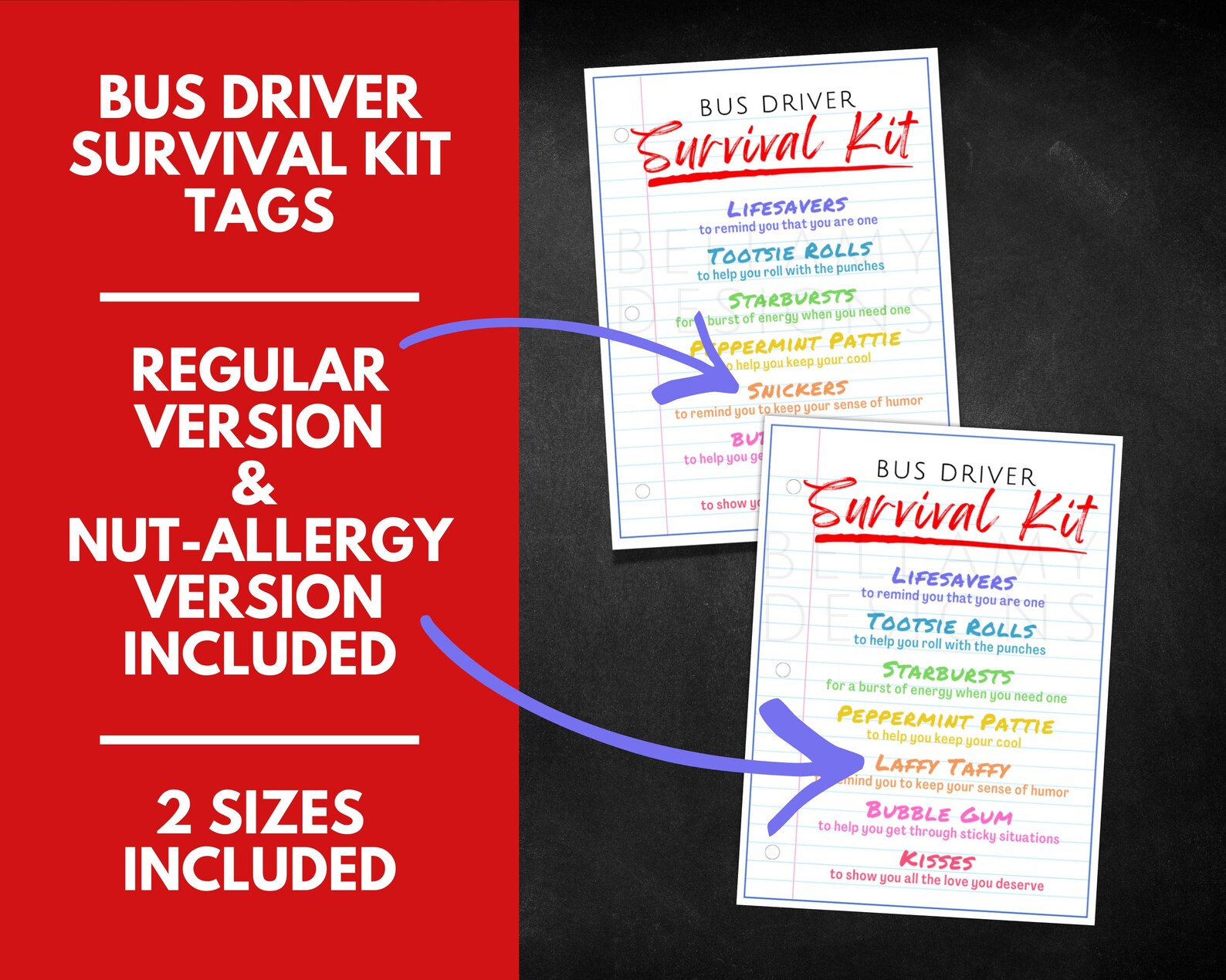 Bus Driver Survival Kit Gift Tags, Transportation Department ...