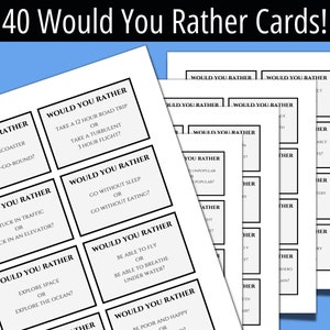 Would You Rather Cards Teambuilding Activity, Office Classroom or Team ...