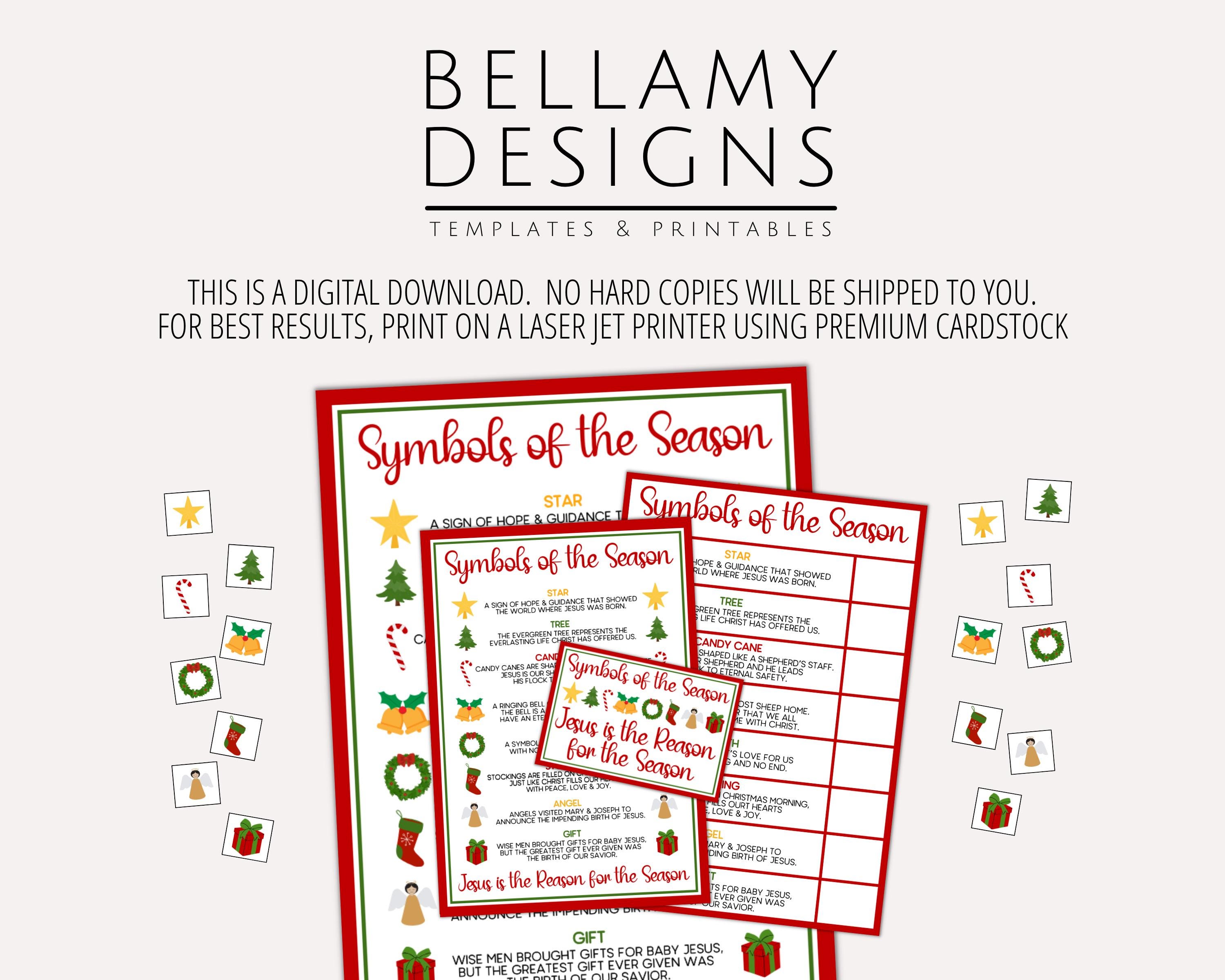 Christmas Symbols & Christian Activity Sheet Printable, Meaning of ...