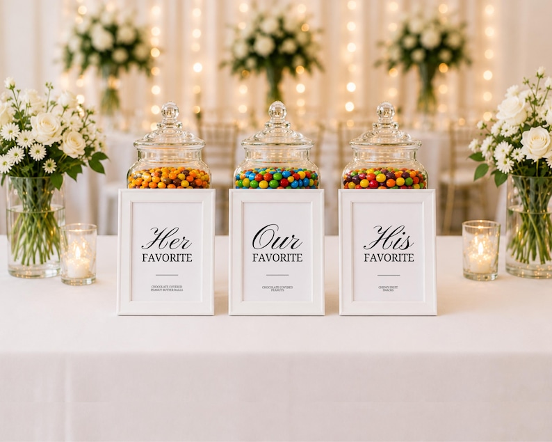 EDITABLE Wedding Candy Sign Printable Template Bridal Shower Party ...