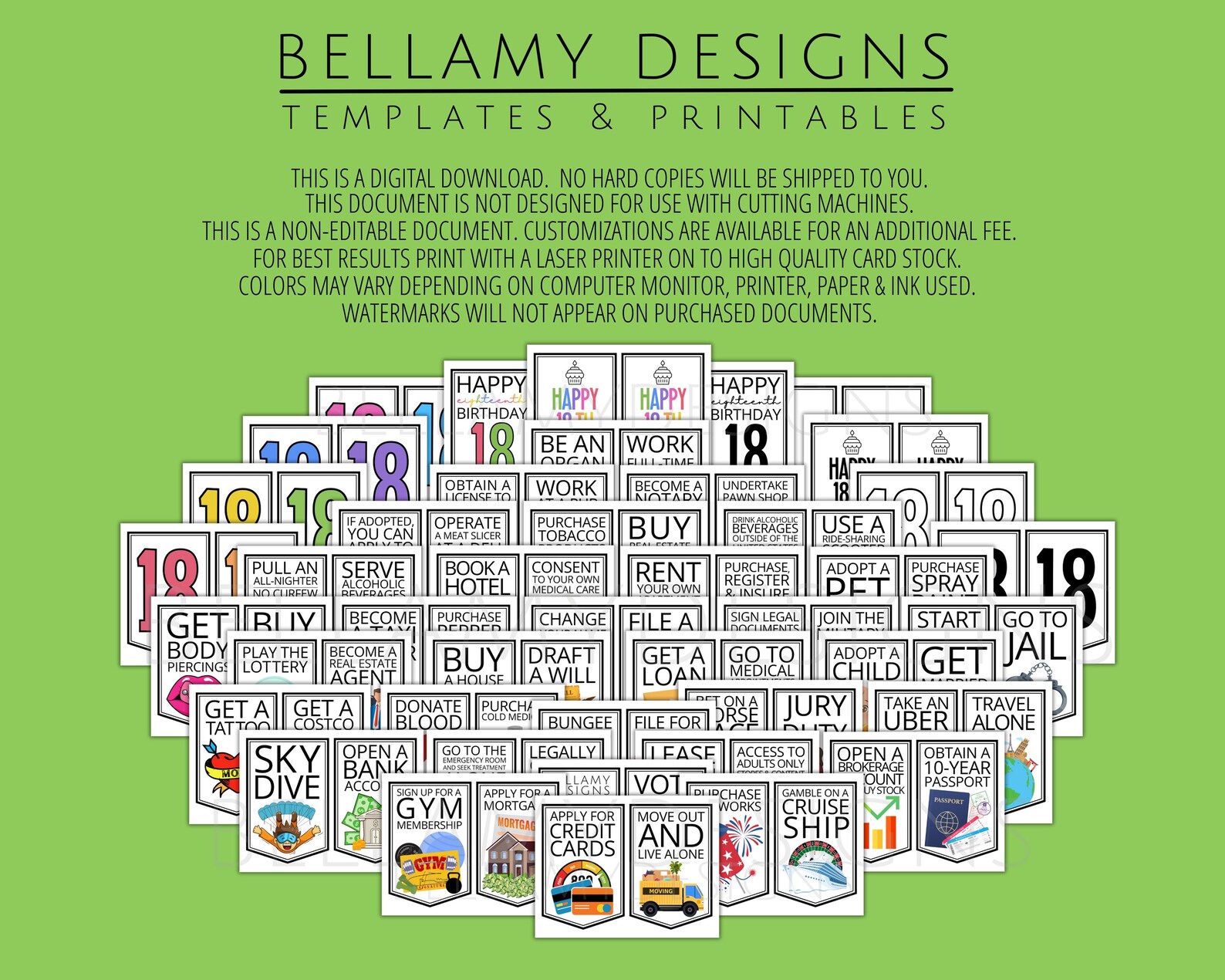 Printable Banner for 18 Things You Can Do When You're 18, 18th Birthday ...
