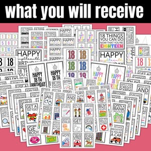 18 Things That You Can Do When You're 18, 18th Birthday Party Gift Tag ...