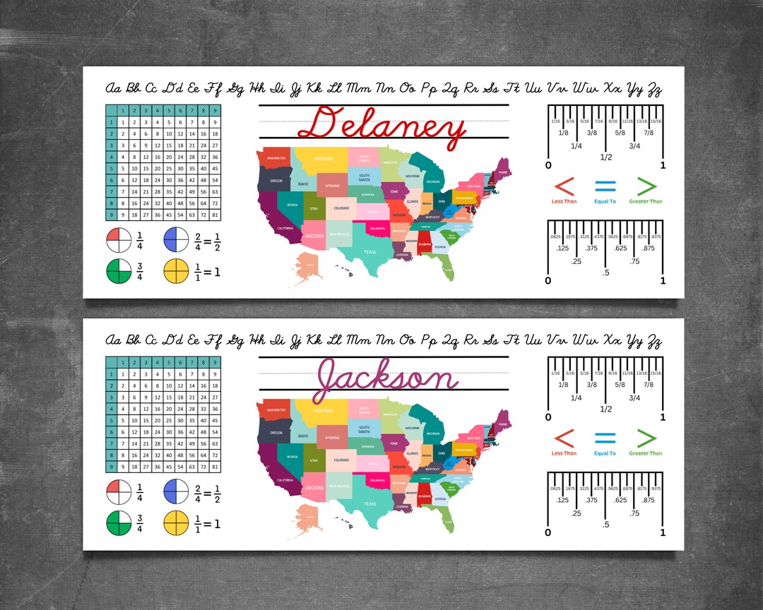 Student Desk Name Tag Printable, Desk Decoration Classroom Desk ...