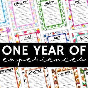 Printable Family Experiences Packet, Gift of Time Book Adventure, Kids ...