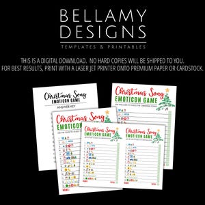 Christmas Song Emoticon Game, Xmas Music Trivia Quiz, Picture Icon ...