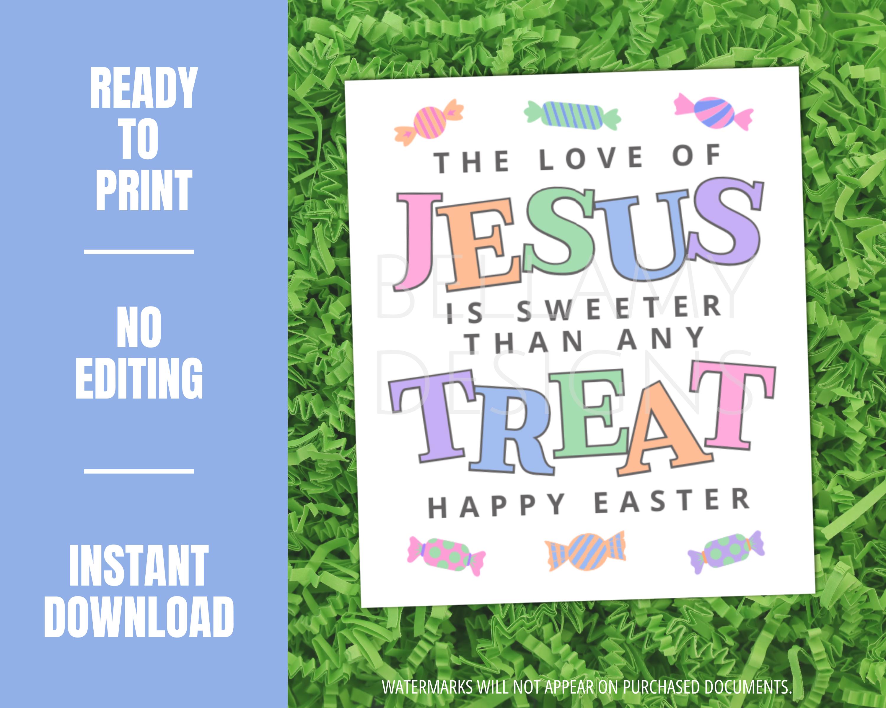 Christian Easter Treat Tag, He is Risen Jesus is the Reason, Easter ...