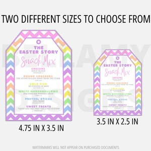 Religious Easter Story Snack Mix Gift Tags, Easter Basket Stuffer Treat ...