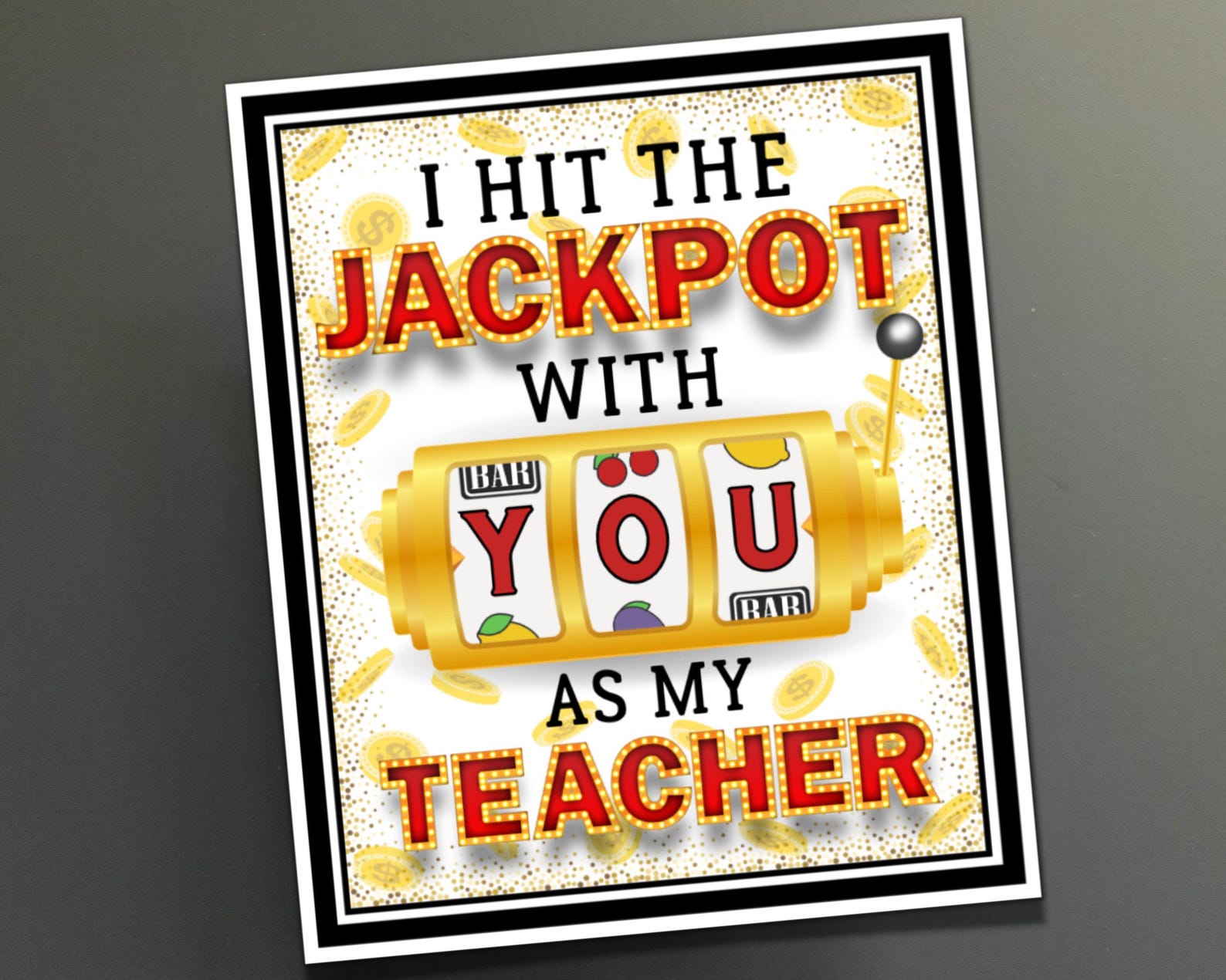 Teacher Appreciation Gift Tags, Jackpot Lottery Tag, Hit the Jackpot ...