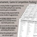 Sports Packing List, Tournament Game Competition Checklist for Athletes ...