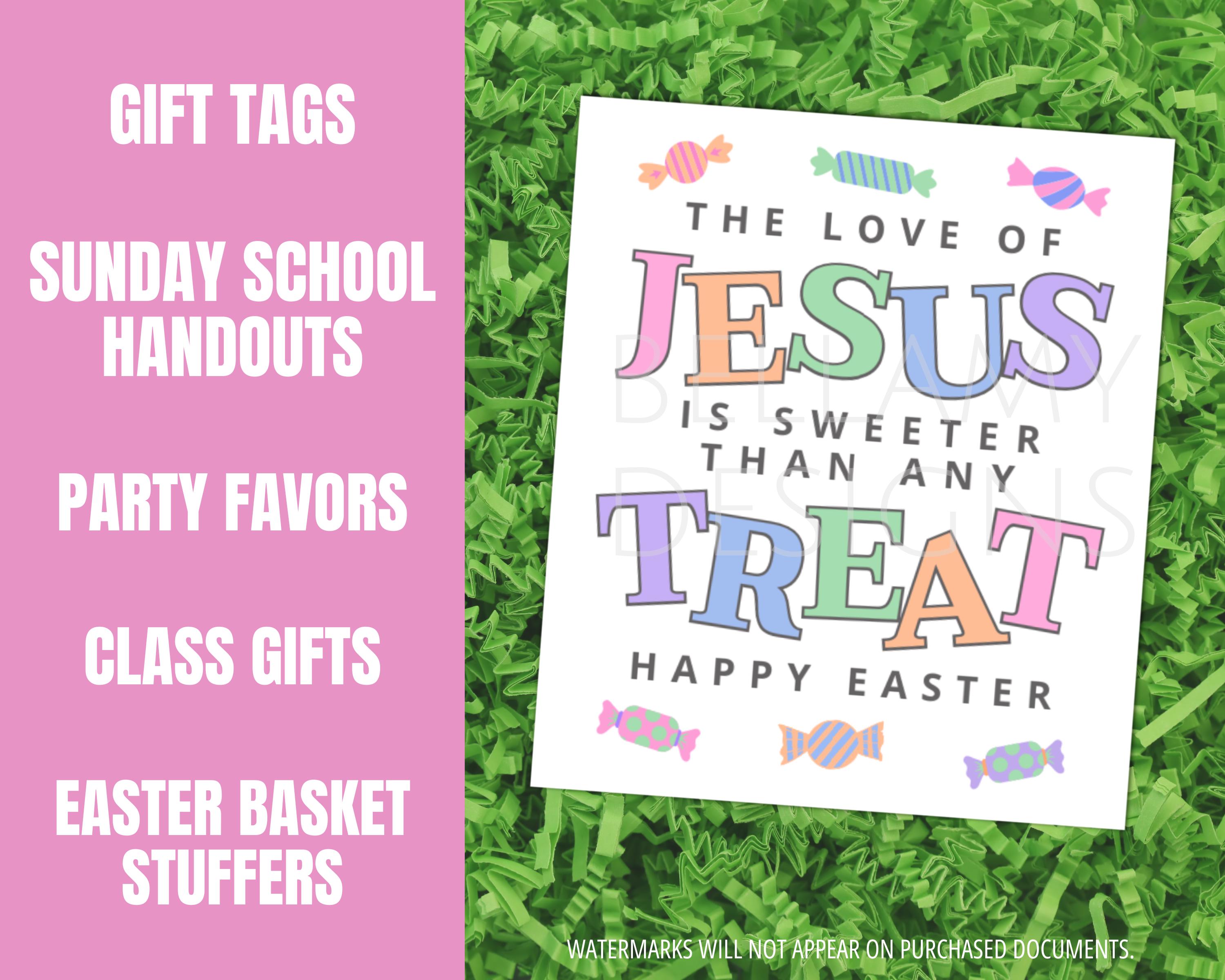 Christian Easter Treat Tag, He is Risen Jesus is the Reason, Easter ...