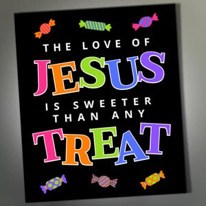 Christian Halloween Treat Tag, Religious Halloween Jesus Printable for ...
