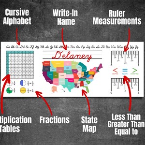 Student Desk Name Tag Printable, Desk Decoration Classroom Desk ...