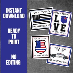 Police Officer Appreciation Gift Tag, Policeman First Responder ...