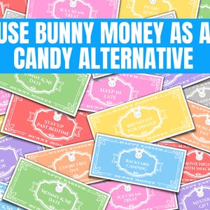Easter Bunny Money, Bunny Bucks Printable Cards, Easter Coupon Basket ...