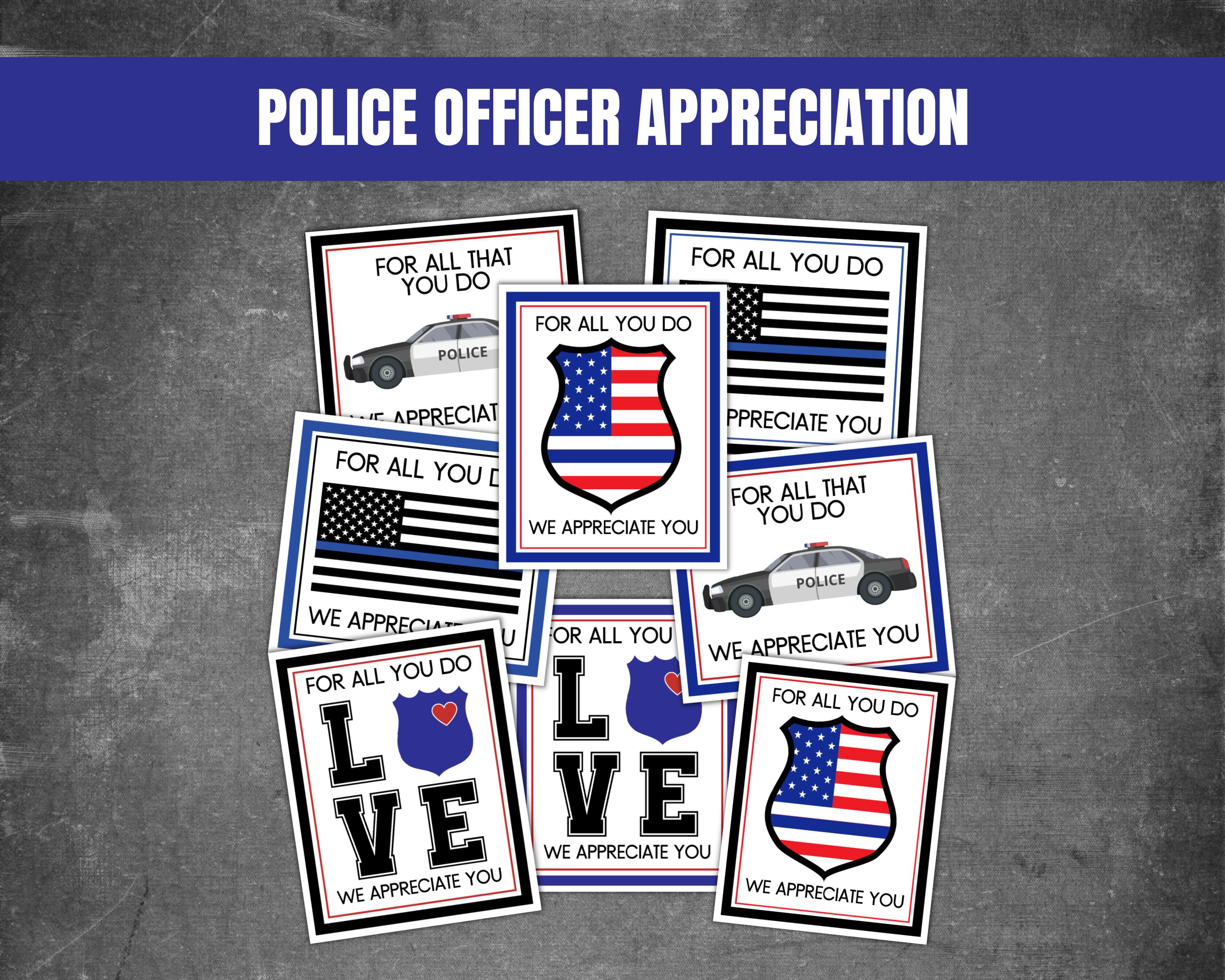 Police Officer Appreciation Gift Tags, Policeman First Responder ...