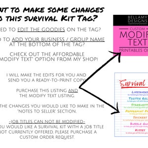 Child Welfare Worker Survival Kit Gift Tag, Welfare Worker Appreciation ...