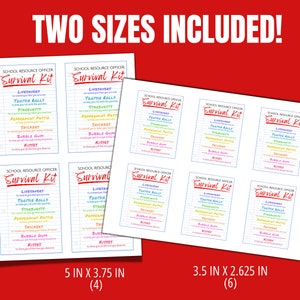 SRO School Resource Officer Survival Kit Gift Tag, SRO Appreciation ...