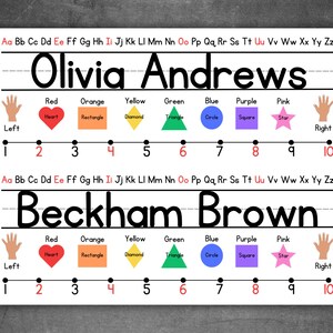 Preschool Student Desk Name Tag, Classroom Desk Decoration, Homeschool ...