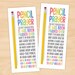 Christian Pencil Prayer Card Printable for Students, Back to School or ...