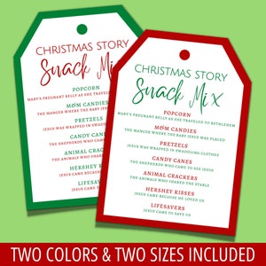Christmas Story Snack Mix Gift Tag Printable, Stocking Stuffer Treat ...