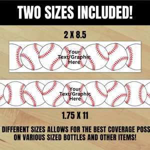 Editable Baseball Water Bottle Wrapper, Printable Party Favors for ...