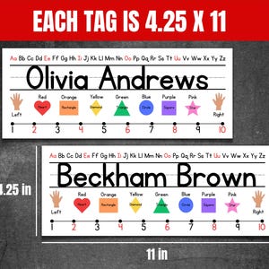 Preschool Student Desk Name Tag, Classroom Desk Decoration, Homeschool ...