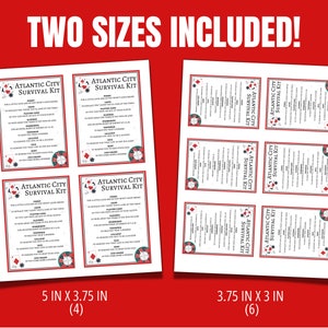 Atlantic City Survival Kit Gift Tag Casino Party Favor Girls - Etsy