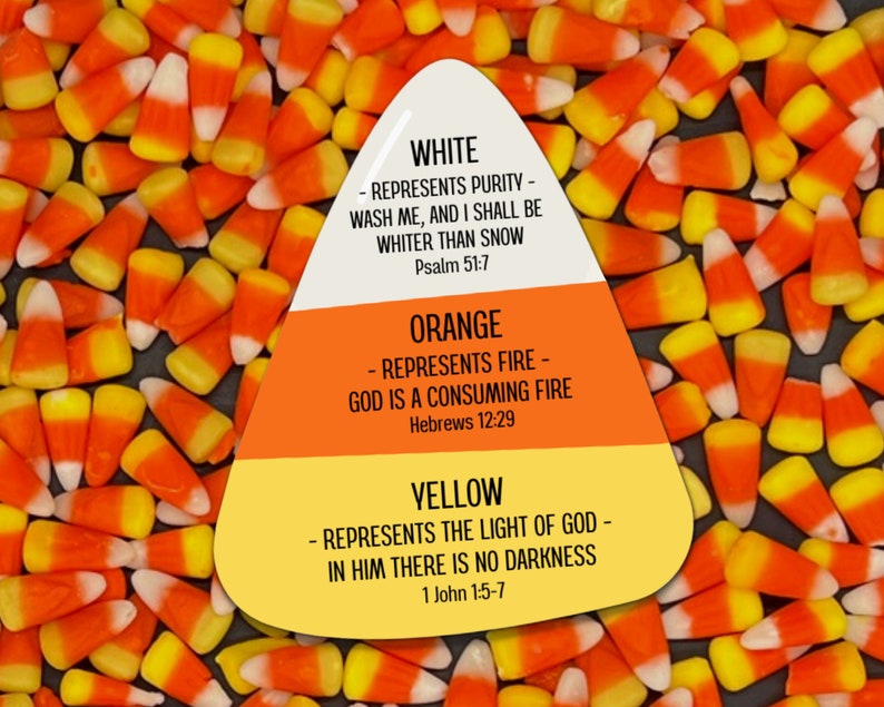 Religious Candy Corn Trinity Tags, Candy Corn Treat Tags, Kids Treat ...