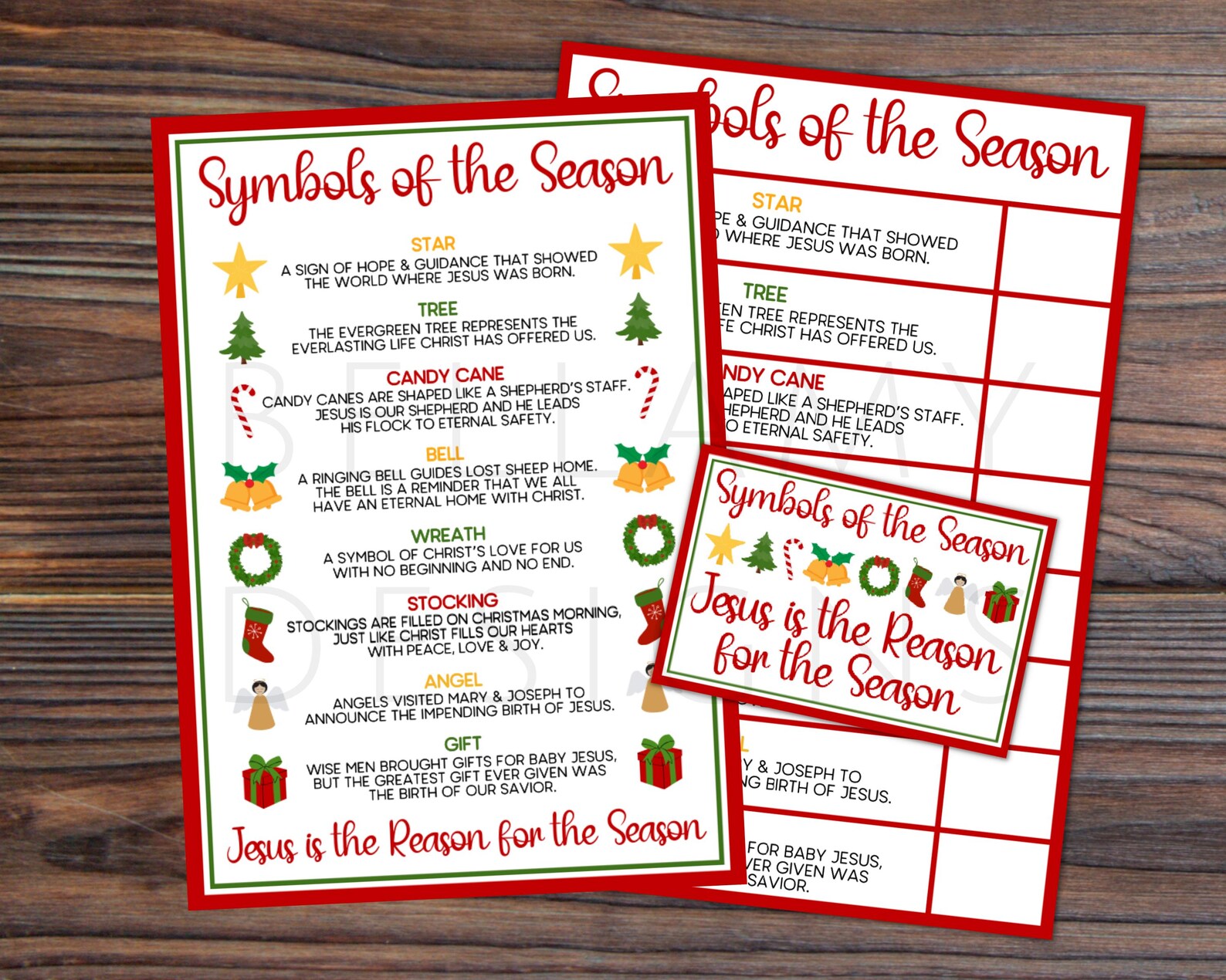 Christmas Symbols & Christian Activity Sheet Printable, Meaning of ...