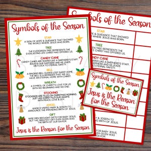 Christmas Symbols & Christian Activity Sheet Printable, Meaning of ...