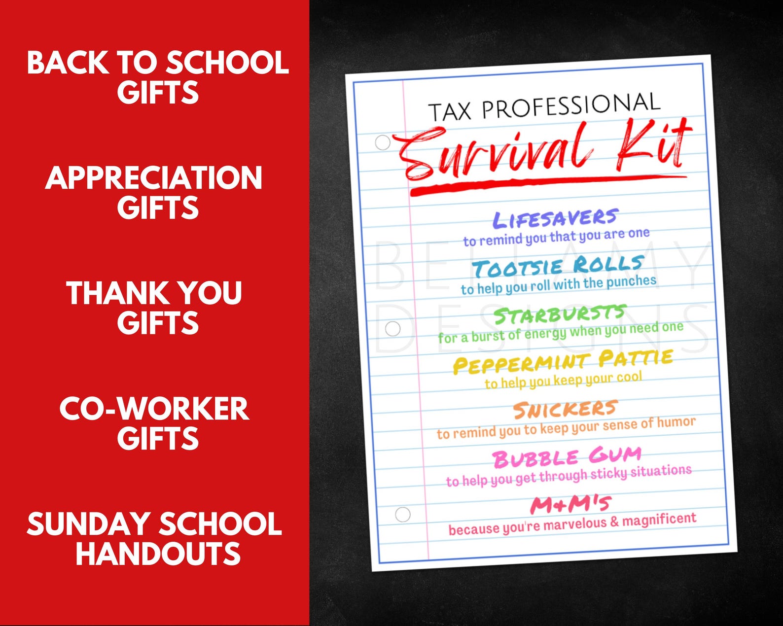 Tax Professional Survival Kit Gift Tags, Tax Preparation Appreciation ...