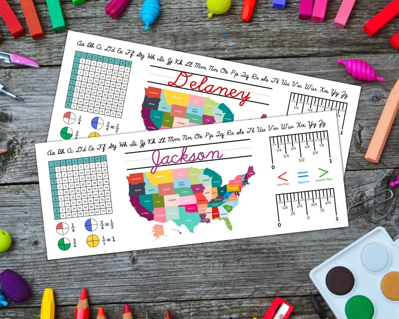 Student Desk Name Tag Printable, Desk Decoration Classroom Desk ...