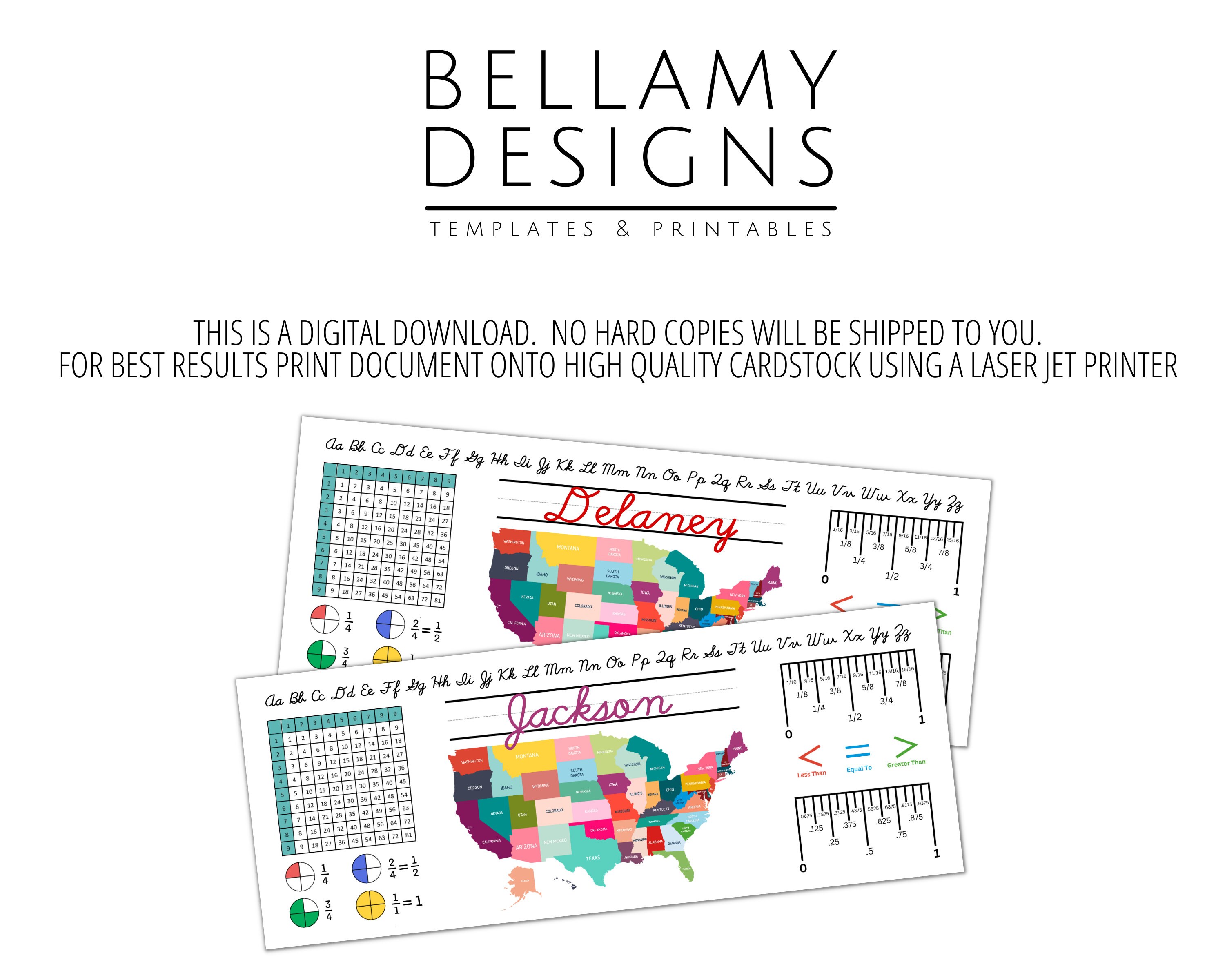 Student Desk Name Tag Printable, Desk Decoration Classroom Desk ...