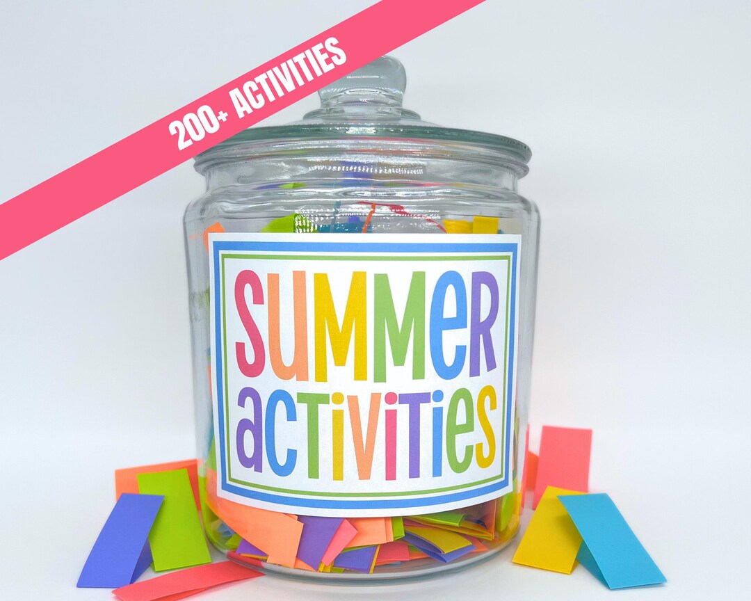 Kids Summer Activities Printable, I'm Bored Jar Bucket List Activity ...
