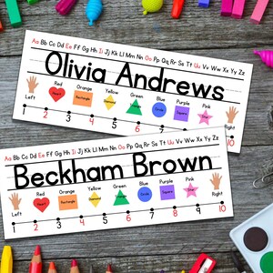 Preschool Student Desk Name Tag, Classroom Desk Decoration, Homeschool ...