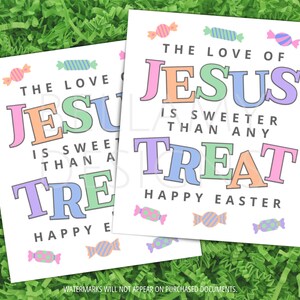 Christian Easter Treat Tag, He is Risen Jesus is the Reason, Easter ...