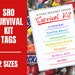 SRO School Resource Officer Survival Kit Gift Tag SRO - Etsy