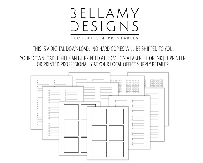 Printable Sticky Note Template & List Pages Sticky Note Guide - Etsy