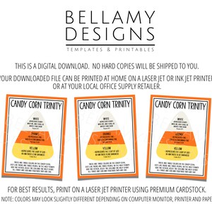 Candy Corn Trinity Tag, Christian Halloween Treat Tags, Treat Bag Tag ...