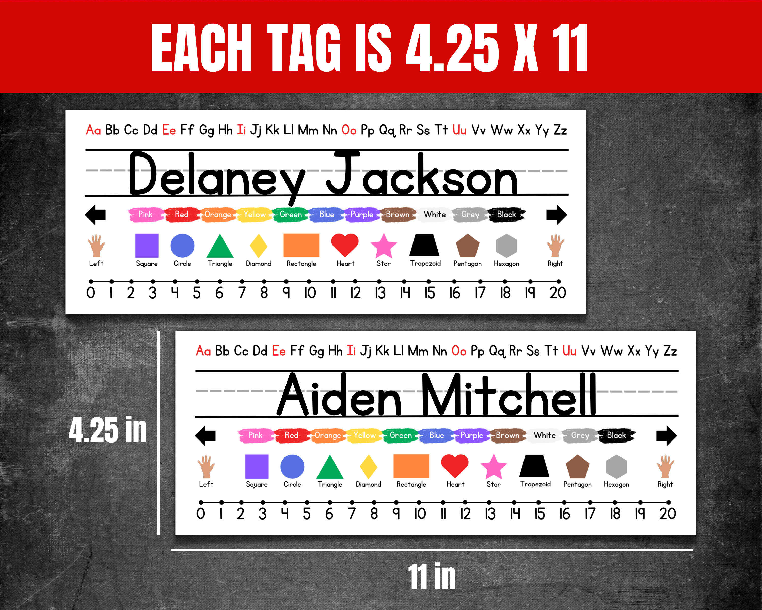 Student Desk Name Tag Printable, Desk Decoration Classroom Desk ...