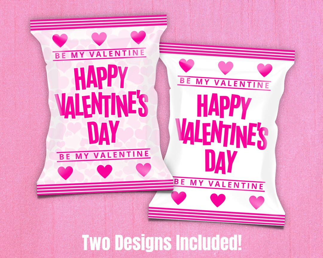 Valentines Day Chip Bag, Class Treats Goodie Bag Party Favors, School ...