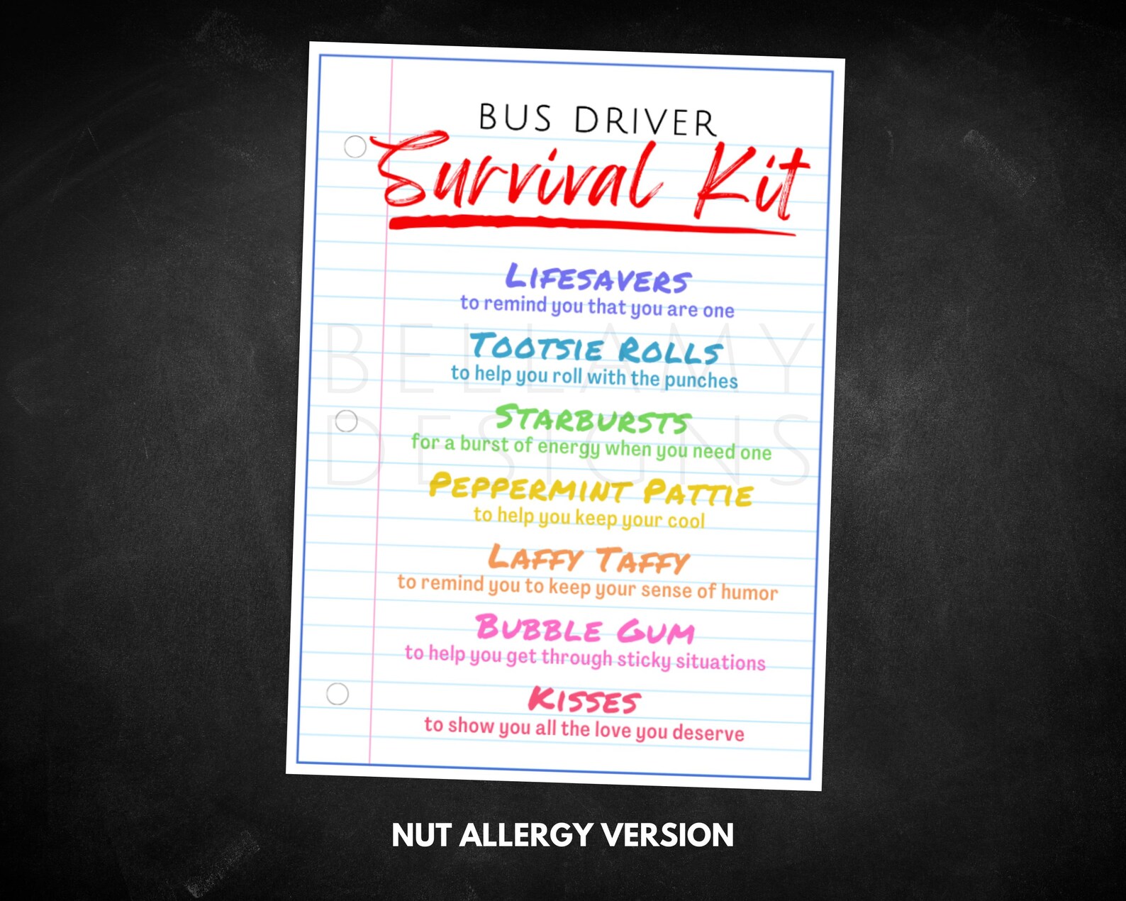 Bus Driver Survival Kit Gift Tags, Transportation Department ...