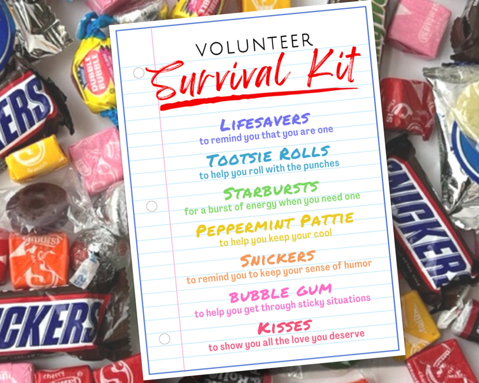 Volunteer Survival Kit Gift Tags Volunteer Appreciation and - Etsy